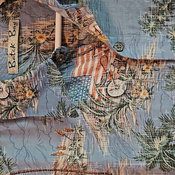 batik bay | Shirts | Vintage Batik Bay Americana Hawaiian Shirt | Poshmark